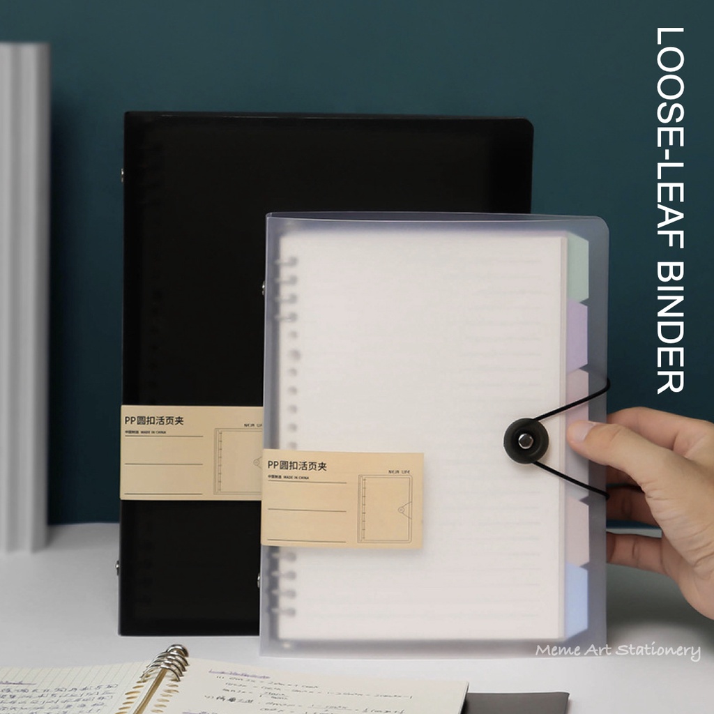 MEME A5 B5 Loose Leaf Binder String Closure Book Refillable Paper ...