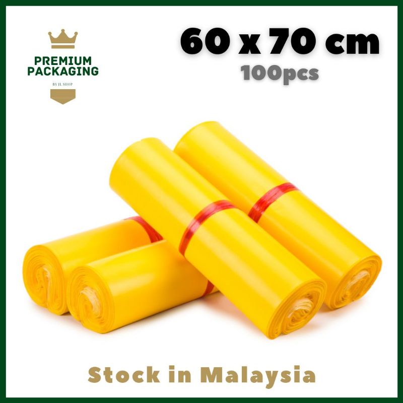 60*70cm 100pcs Yellow Colour Flyer / Courier Bag / Plastic Bag ...