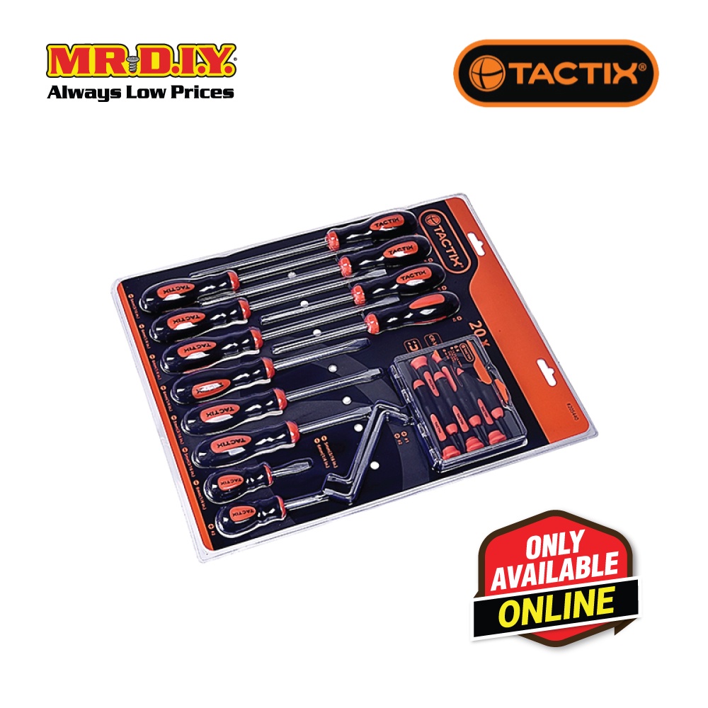 TACTIX Screwdriver Set (20 Pcs) | Shopee Malaysia