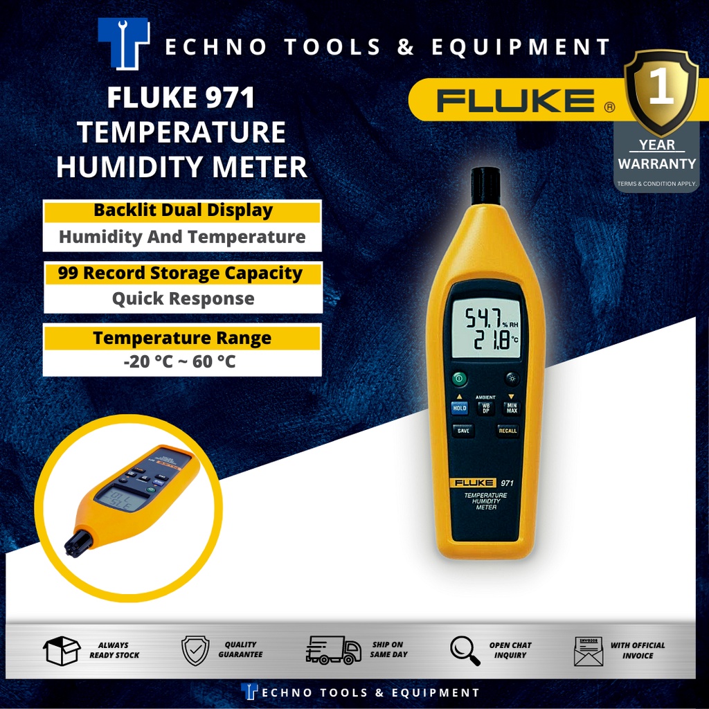FLUKE 971 TEMPERATURE HUMIDITY METER | Shopee Malaysia
