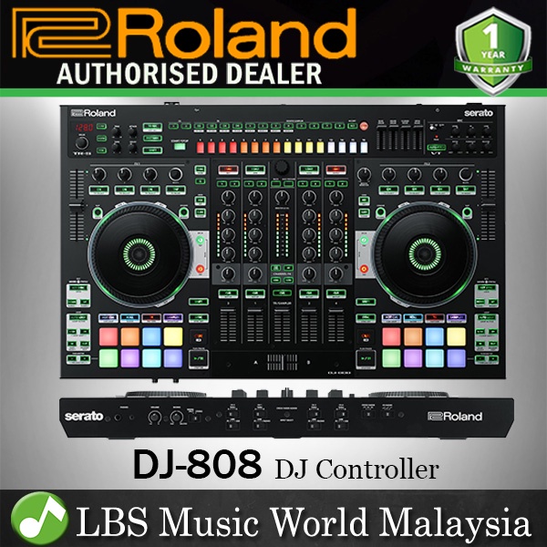 Roland DJ-808 Serato 4 Deck DJ Pro Controller with Drum Machine and ...