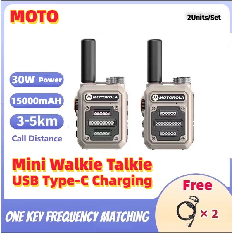 【Hot】Motorola Mini Walkie Talkie 5KM Universal Automatic Frequency ...
