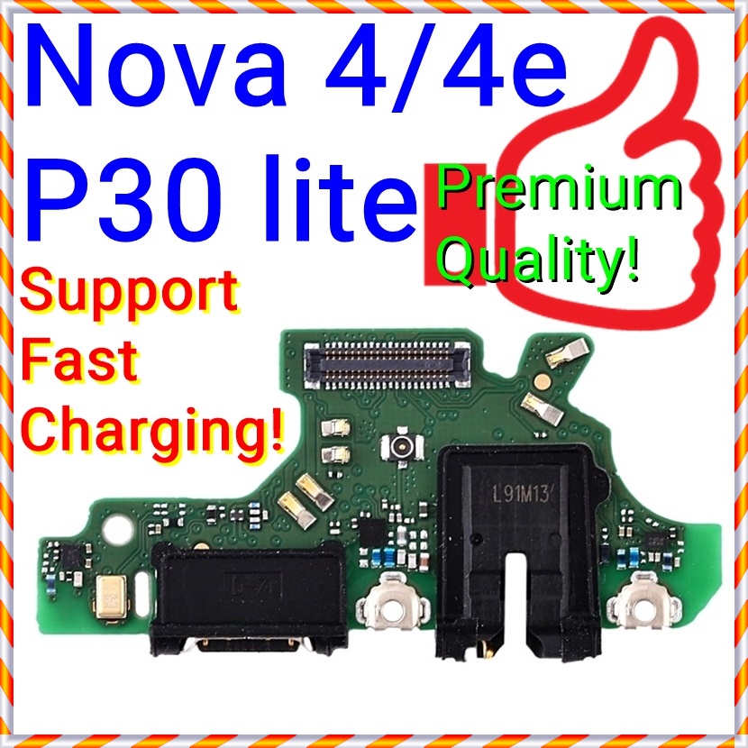 (18W Fast Charge) NEW ORI Charging Port IC Board MIC Ribbon for HW Nova 4 4e /P30 lite /MAR-LX2 ...