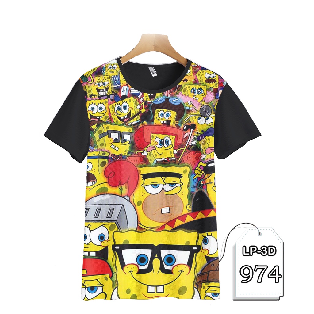 Spongebob SQUAREPANTS COUPLE KAOS FULL PRINTING KAOS T-SHIRT CHILDREN ...
