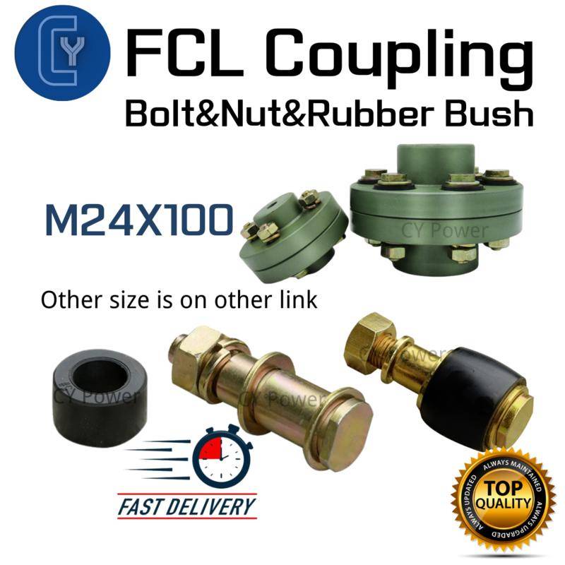 FCL Coupling Bolt & Nut & Rubber Bush F5(M24 x 100) FCL Component (Can ...