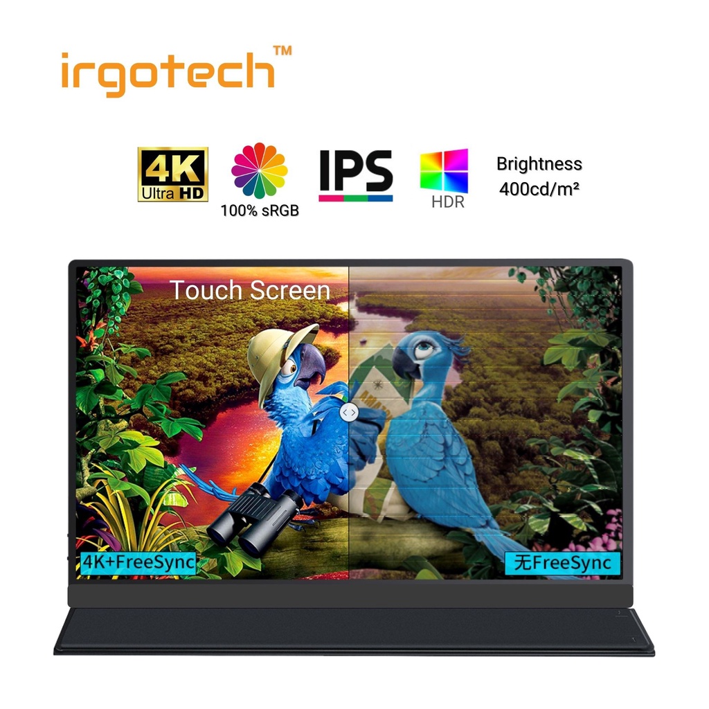 [ Local Ready Stocks ] IRGOTECH Portable Gaming Monitor 4K IPS Touch ...
