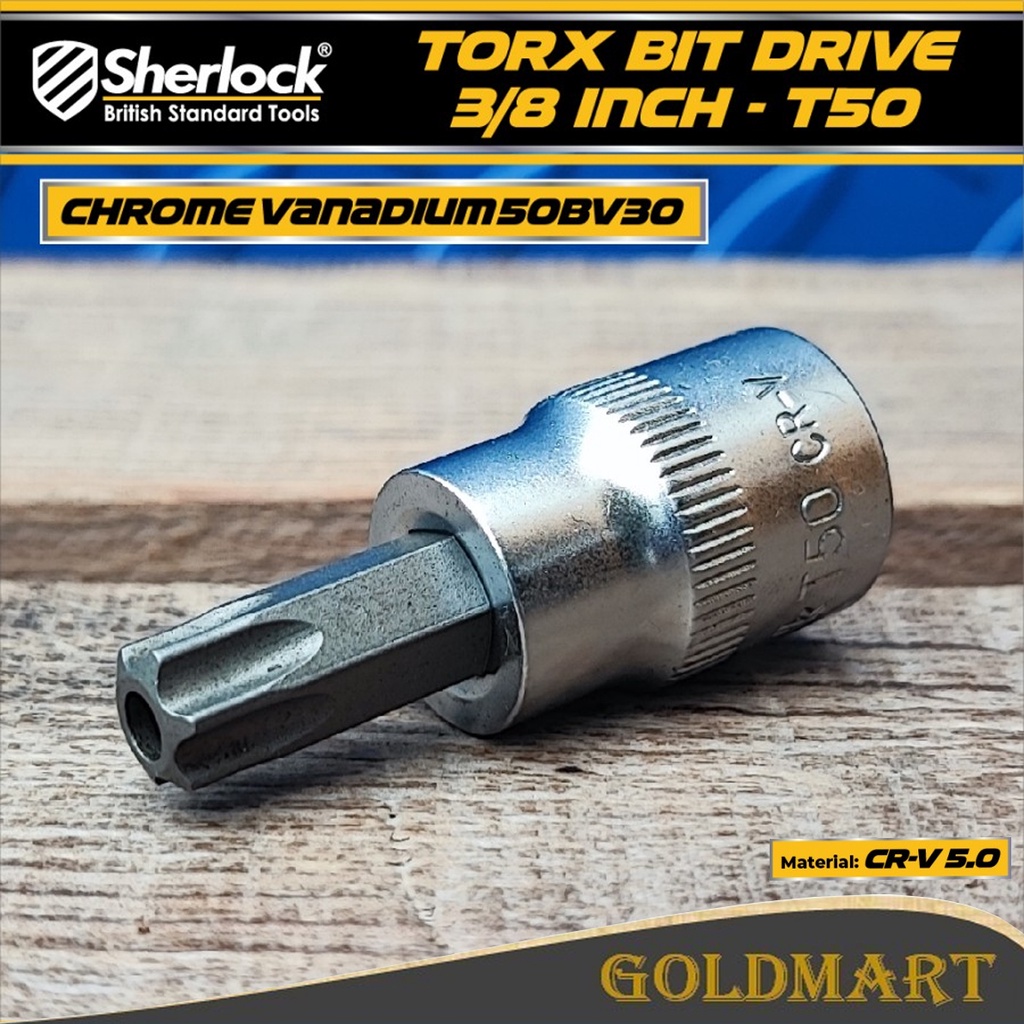 MATA Star Drive Socket Wrench 3/8" inch Torx Bit Tampered T50 Sherlock ...