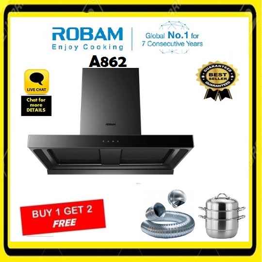 Robam A862 Kitchen Hood/ CXW-220-A862 Upgrading the dual-core 5.0 system with Low-noise ...