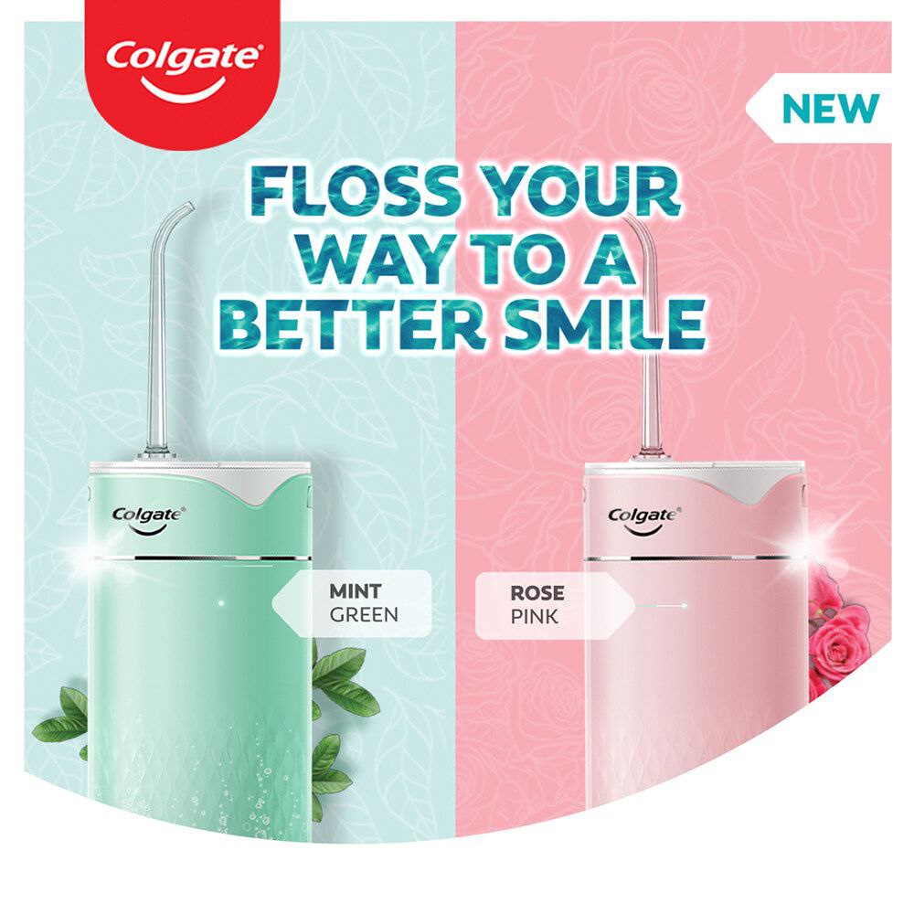 Colgate Portable Water Flosser Rechargeable, Water Resistant (IPX7 ...