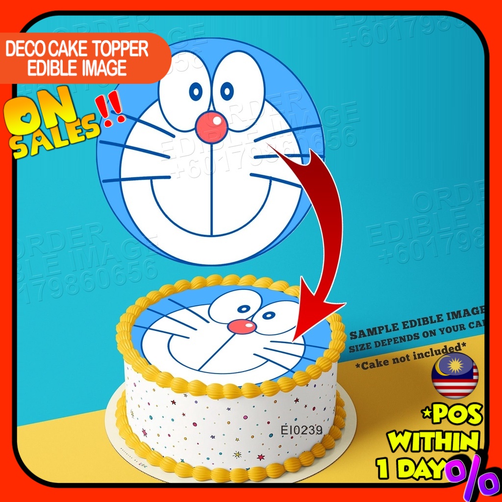 Printing EI Face Doraemon Edible Image Print Cake Photo Icing Paper ...