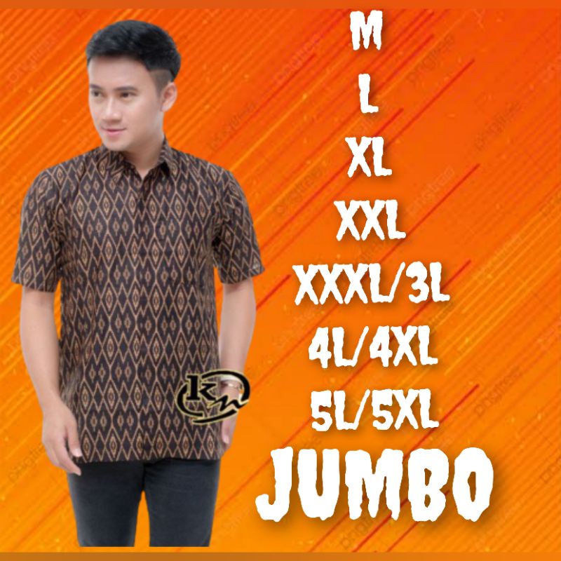 KEMEJA Jumbo batik Men's batik batik batik shirt | Shopee Malaysia