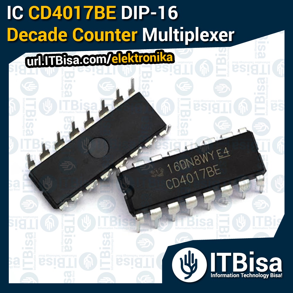 Itbisa - IC 4017 CD4017 CD4017BE DIP-16 Decade Counter Divider Digital ...