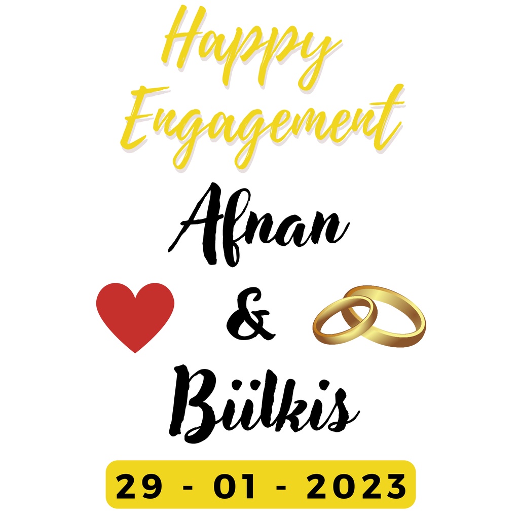 Writing Backdrop Decoration engagement Application engagement wedding ...