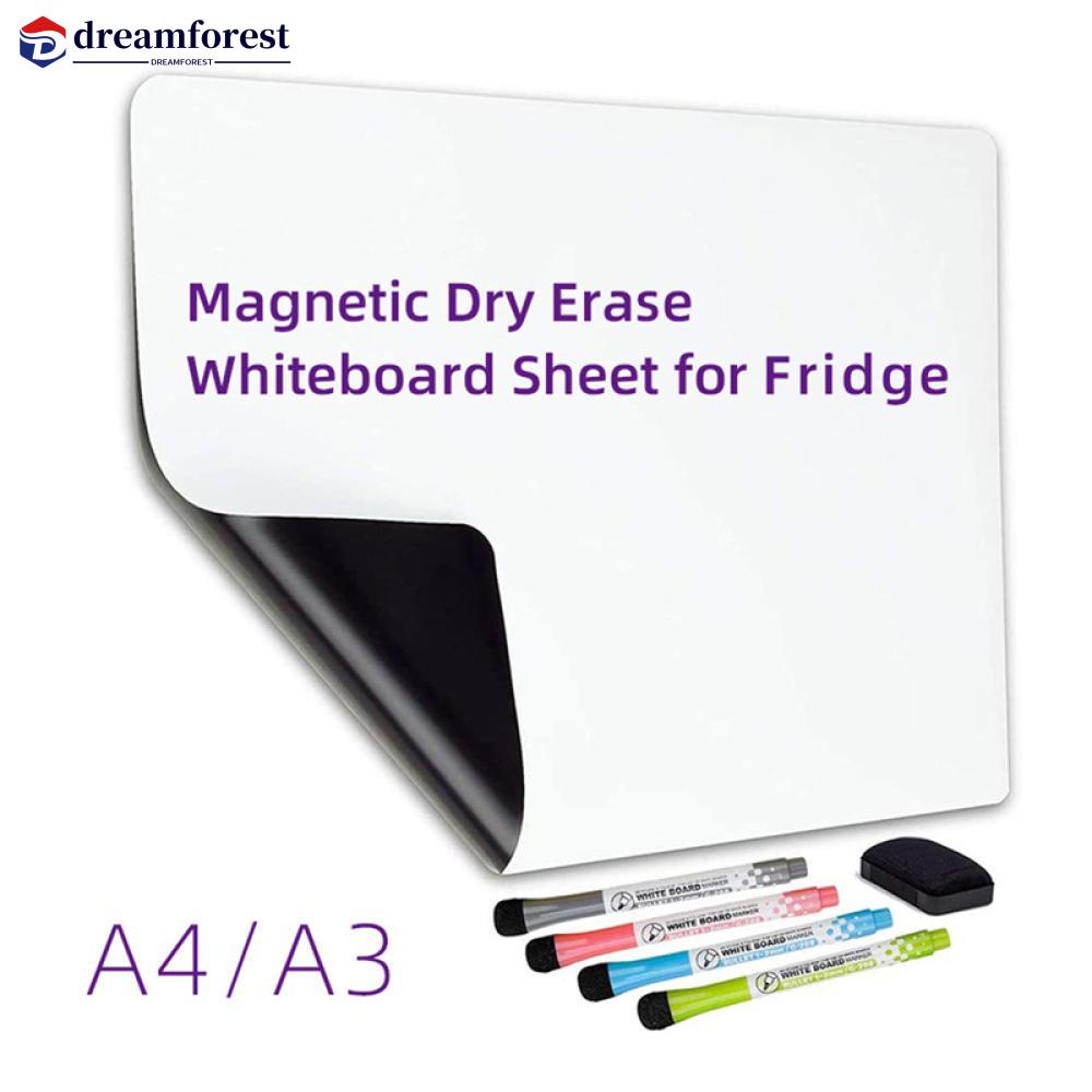 DREAMFOREST A4/A3 Magnetic Dry Erase Board Fridge Markers Whiteboard ...