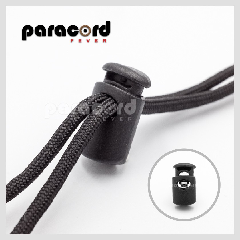 Single Hole Long Plastic Cord Lock Paracord Rope Stopper - Fits up to 2 ...