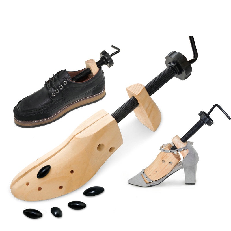 2-Way Wooden Shoes Stretcher Expander Shoe Tree Unisex Bunion Plugs ...