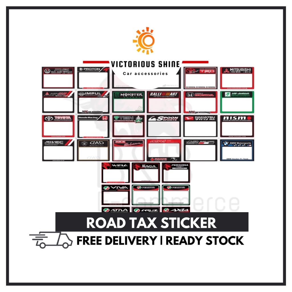 🔥Ready Stock MY High Quality Car Road Tax Roadtax Sticker Universal ...
