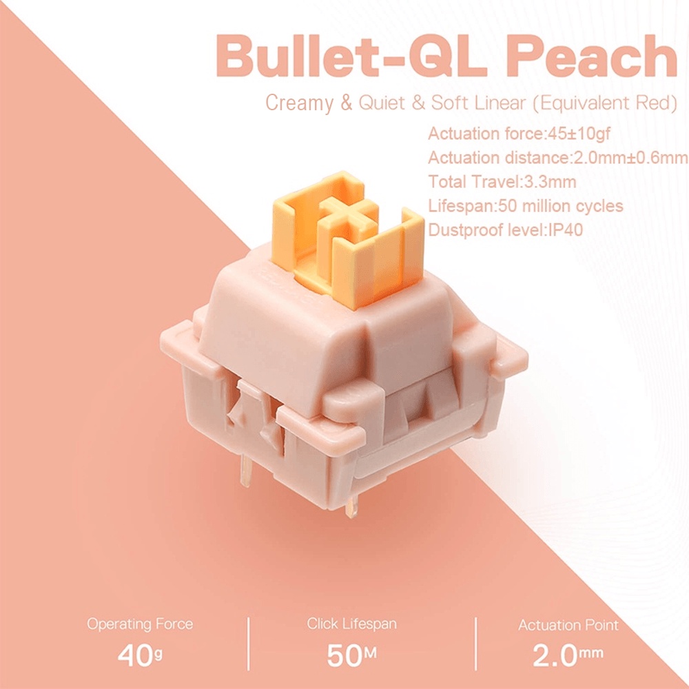 Redragon Outemu A113 Bullet Mechanical Keyboard Switches Silent ...