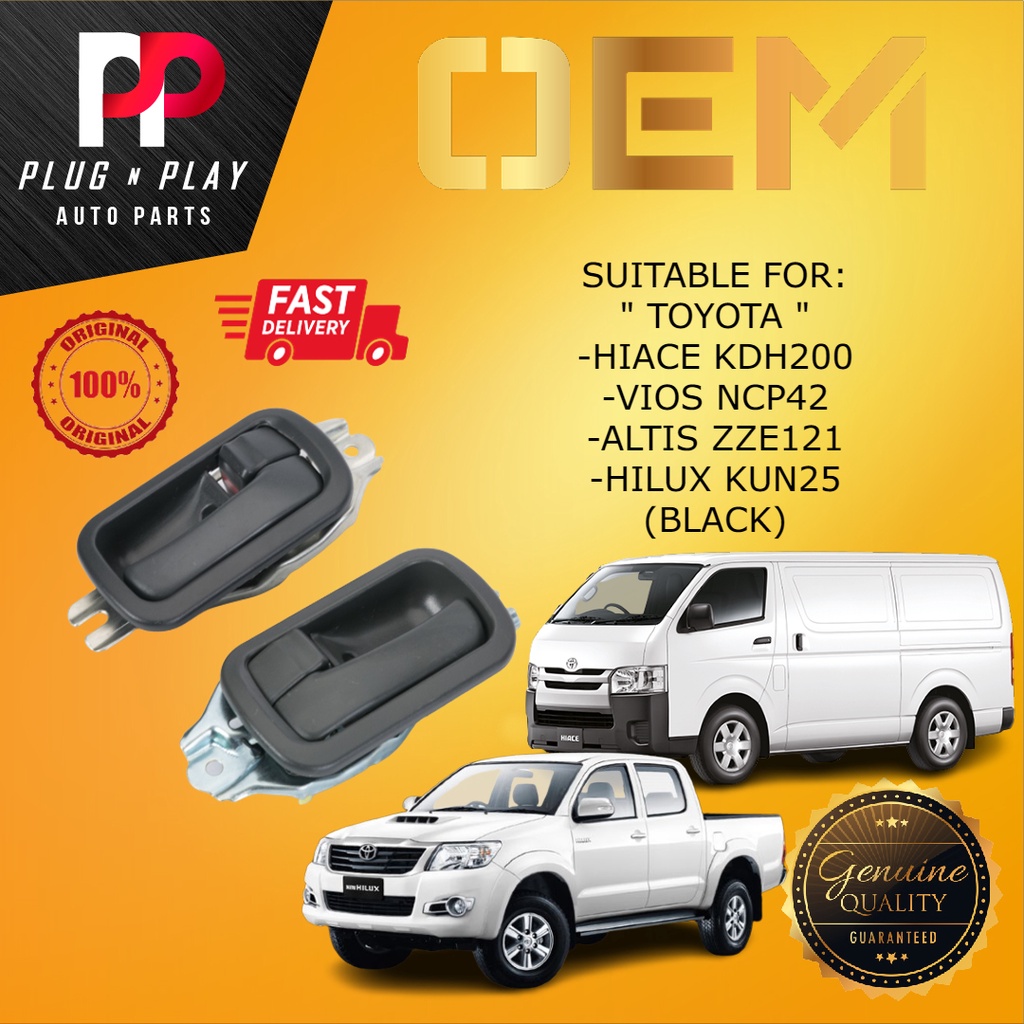 TOYOTA HIACE KDH200 / VIOS NCP42 / ALTIS ZZE121 / HILUX KUN25 (BLACK ...