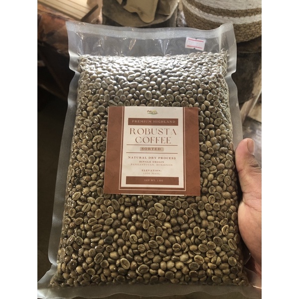 RAW Highland Bukidnon Robusta Coffee beans Unroasted 1 kg | Shopee Malaysia