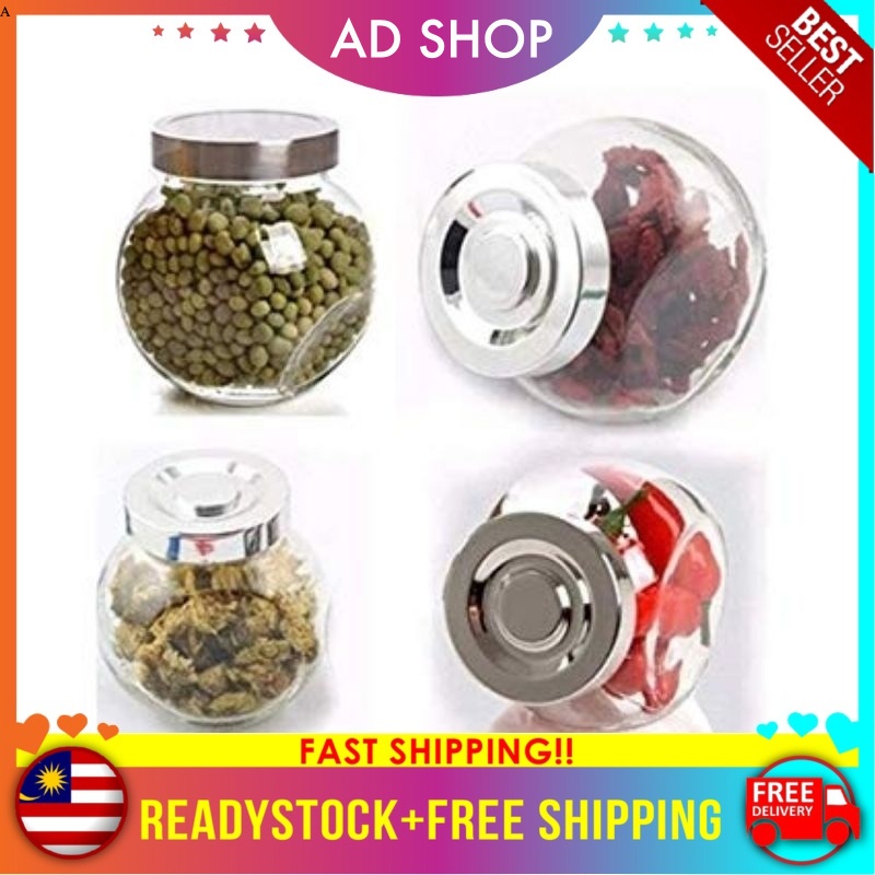 [AD SHOP] 1pc Raj Tan Ikea Balang Kaca Bekas Hiasan Bekas Rempah Kedap ...