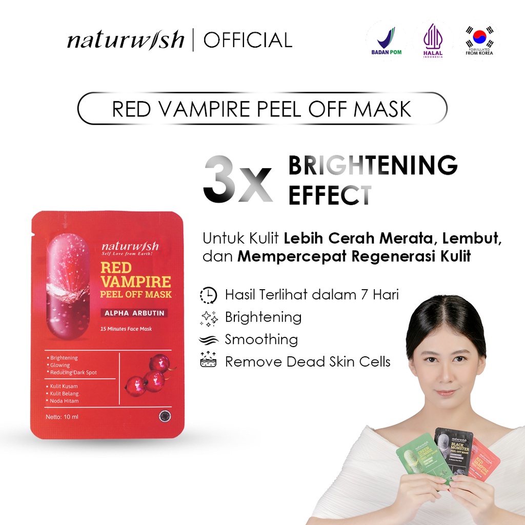 Naturwish Red Vampire Peel Off Mask | Bright Free Of Moisture Acne ...