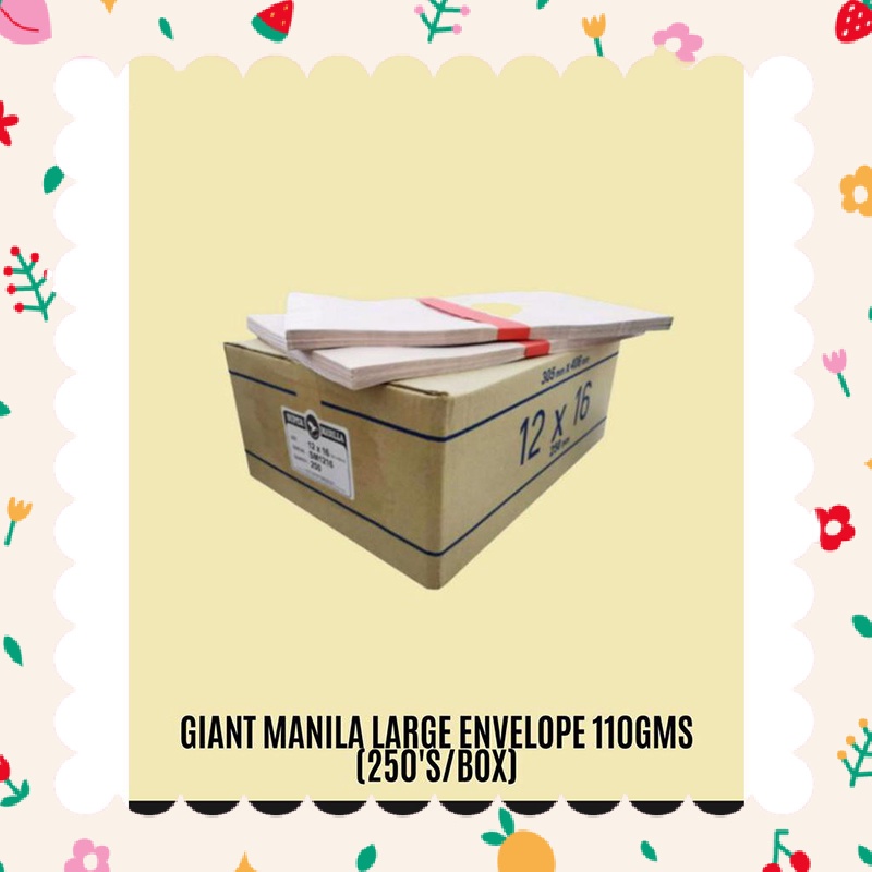 Local Ready Stock GIANT MANILA LARGE ENVELOPE 110gms (250'S/Box ...