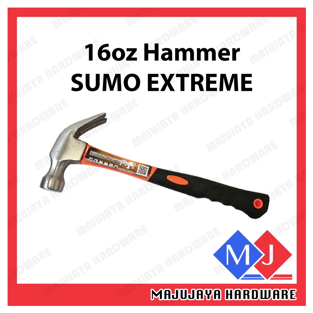 SUMO EXTREME Fibre Handle Claw Hammer One-Piece Steel Claw Hammer 27mm ...