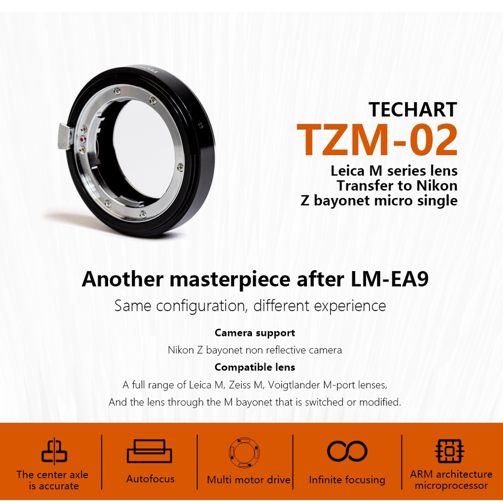 TECHART TZM-02 Auto Focus Lens Adapter Ring For Leica LM Zeiss ZM ...