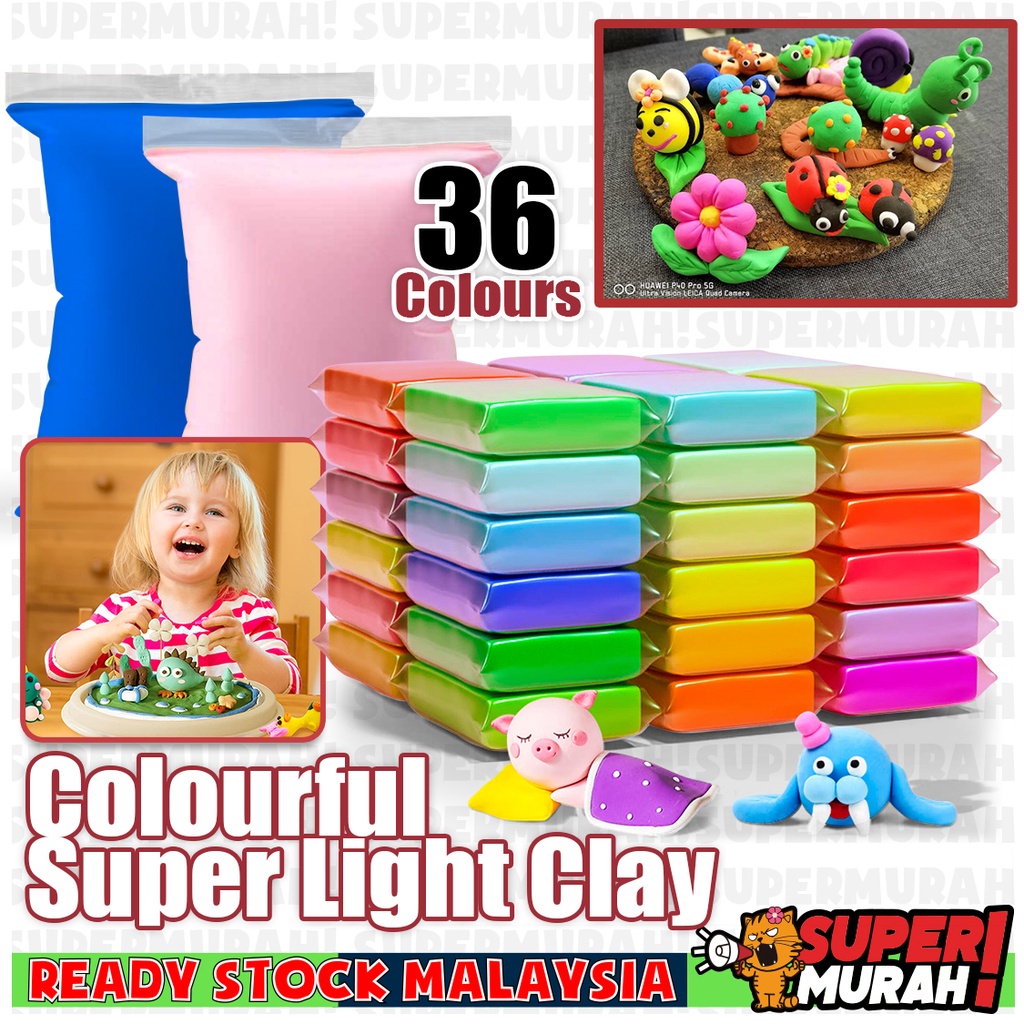 100gram Super Light Clay Butter Slime | Air Dry Clay Set 12colour ...