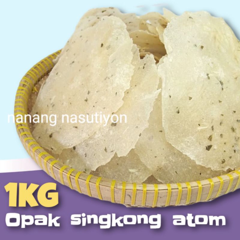 Crispy raw large atomic samier cassava opaque crackers 1kg | Shopee ...
