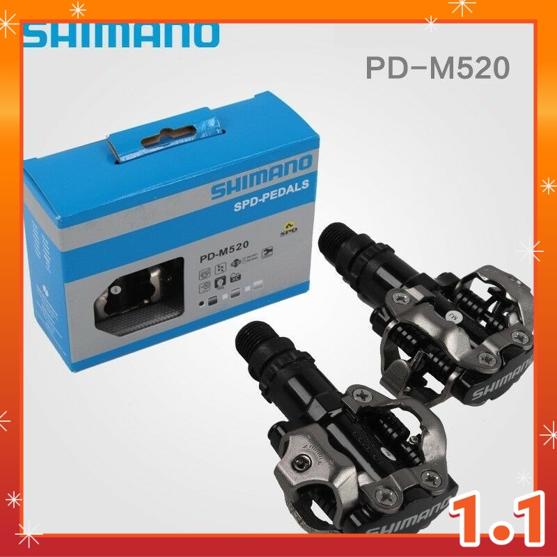 READY STOCK SHIMANO UNISEX PD-M520 MTB SPD PEDAL with BOX (black) FREE ...
