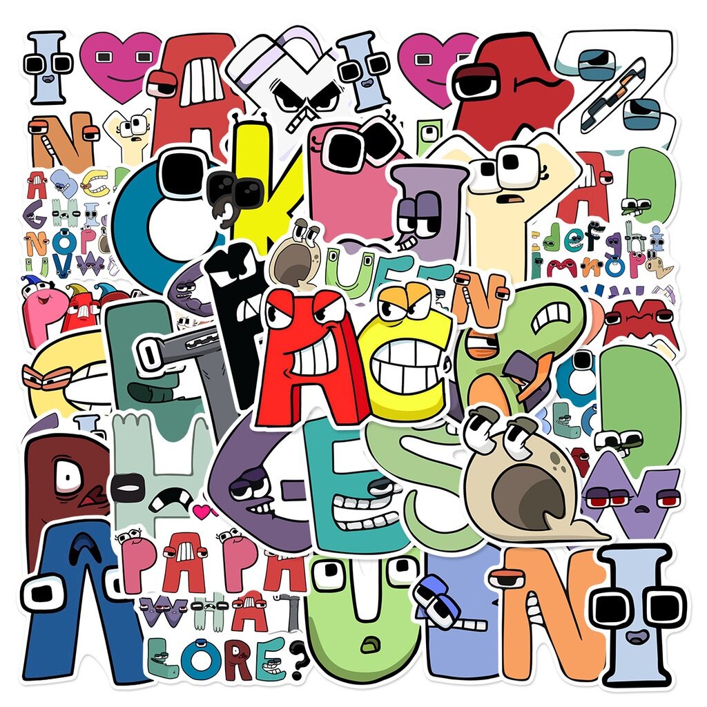 50 Pieces Alphabet Lore Kit Numbers Enlightenment Education Cartoon ...