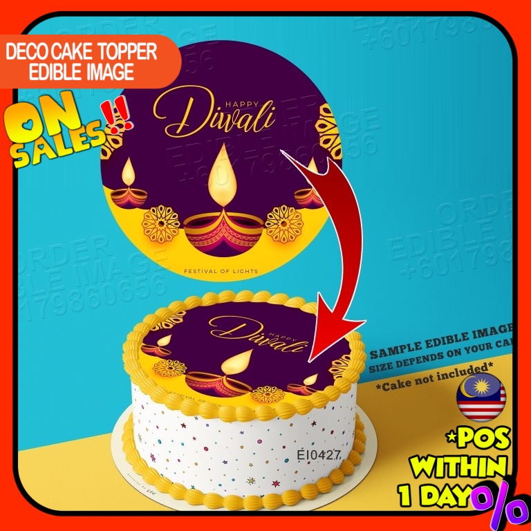Printing EI Festival of Lights Diwali Deepavali 3 Edible Image Print ...