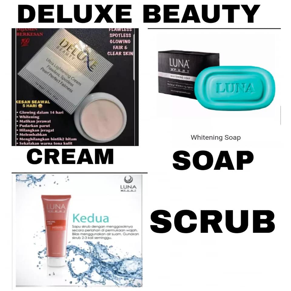 PAKISTAN BEAUTY CREAM DELUXXEE 50g + LUNA SOAP + SCRUB ( VOL 60 ...