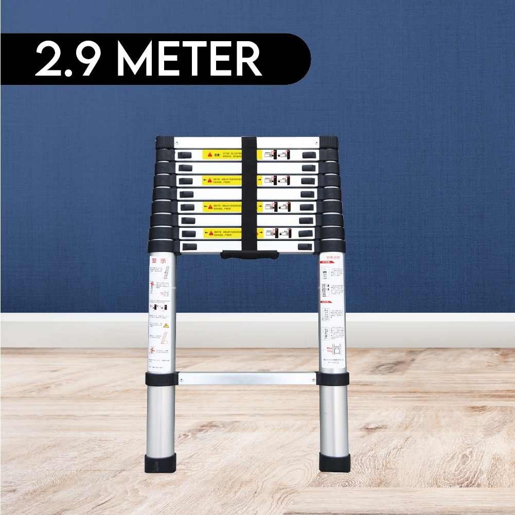 Ladder Heavy Duty Aluminium Tangga lipat Extension ladder Telescopic foldable Ladder Single ...