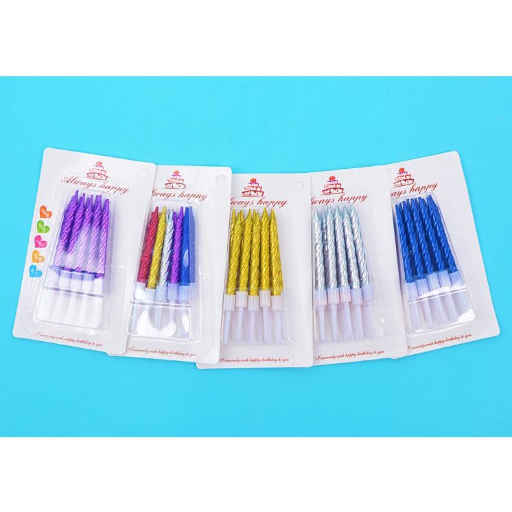 Pack of 10 Threaded Candle Safe Flames for Anniversary Wedding Birthday ...