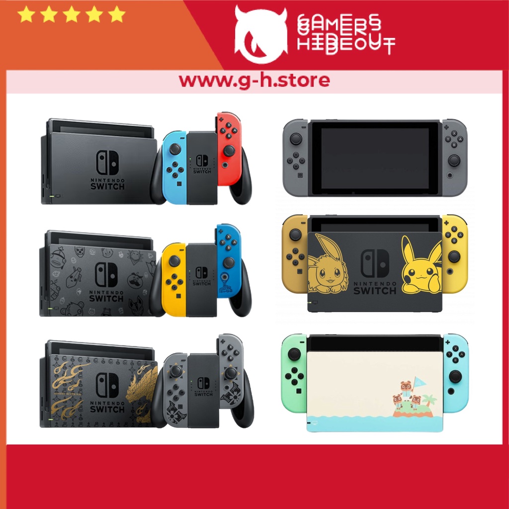 USED Second Hand (Preloved) Nintendo Switch V1 V2 Console Neon/Grey/Let ...