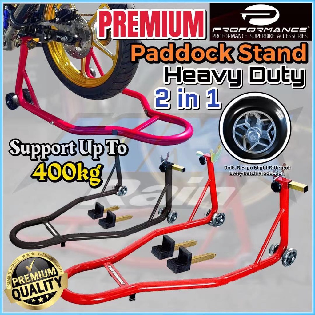 PROFORMANCE Premium Motorcycle 2 in 1 Universal Rear Paddock Stand ...