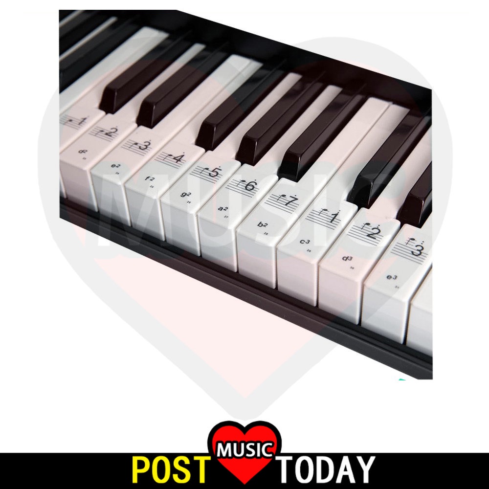 colourful Transparent & Black piano sticker Keyboards Piano Stickers 49 ...