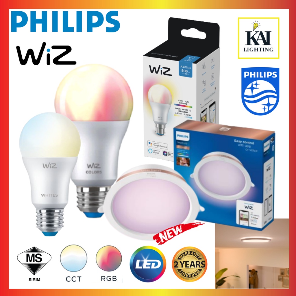 PHILIPS Wiz Tunable White/Color Bulb 9W 12.5W 17W E27 LED Bulb ...