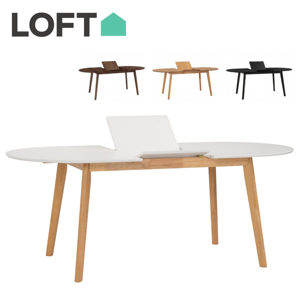 LOFT Living WERNER Extension Dining Table meja makan kayu extension ...
