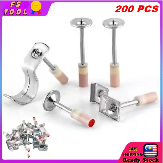 300PCS 7.5mm Round Steel Nail Gun Rivet Fire Nail Gun Ceiling Gun ...