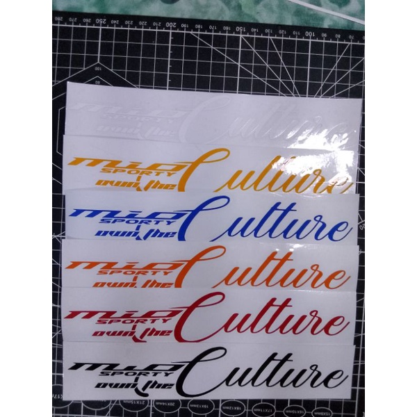 YAMAHA MIO CULTURE signature style machine cut motorcycle vinyl decals ...