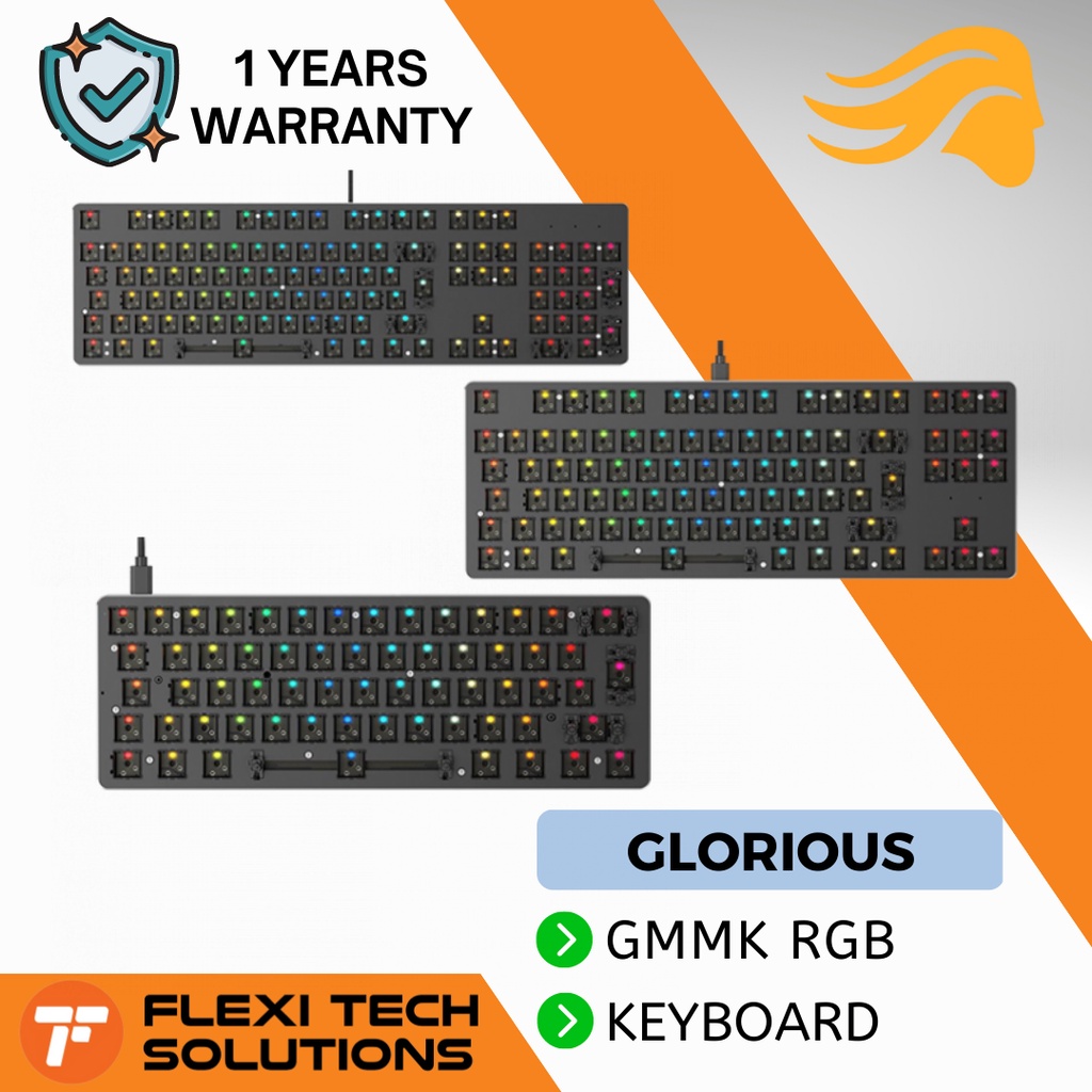 Flexi Tech GLORIOUS GMMK Mechanical Gaming Keyboard RGB TKL / Compact ...