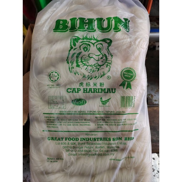 Bihun Cap Harimau 4.5kg | Shopee Malaysia