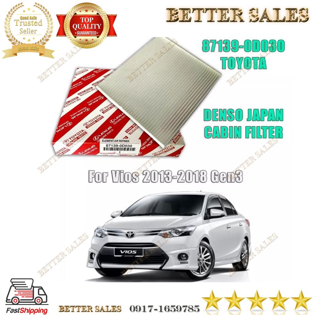 TOYOTA VIOS Denso Japan Cabin Filter 2013-2018 Gen3 Superman (87139 ...