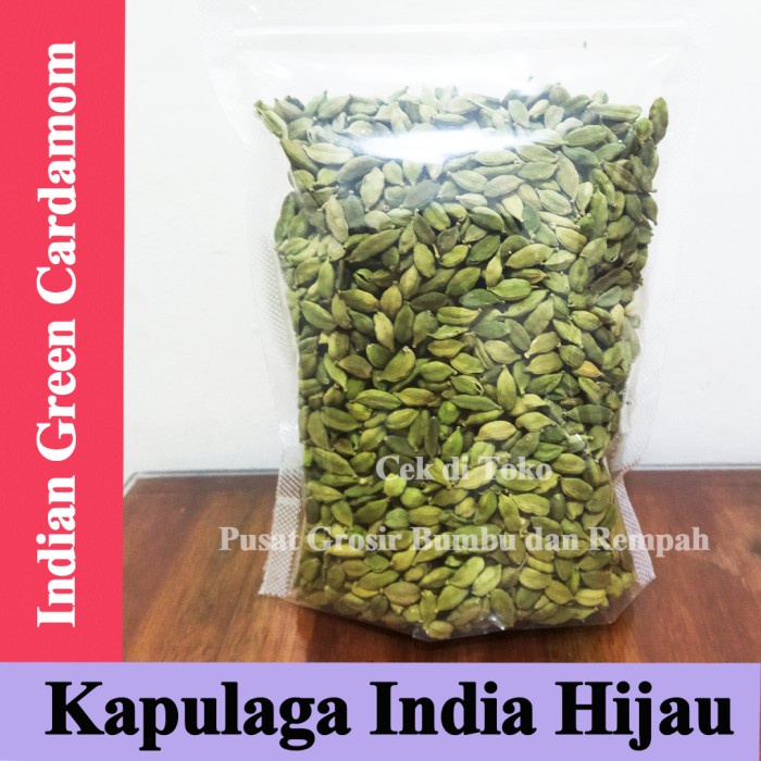 HIJAU Indian Capol 500gr/Green Cardamom 500gr/Green Indian Cardamom ...