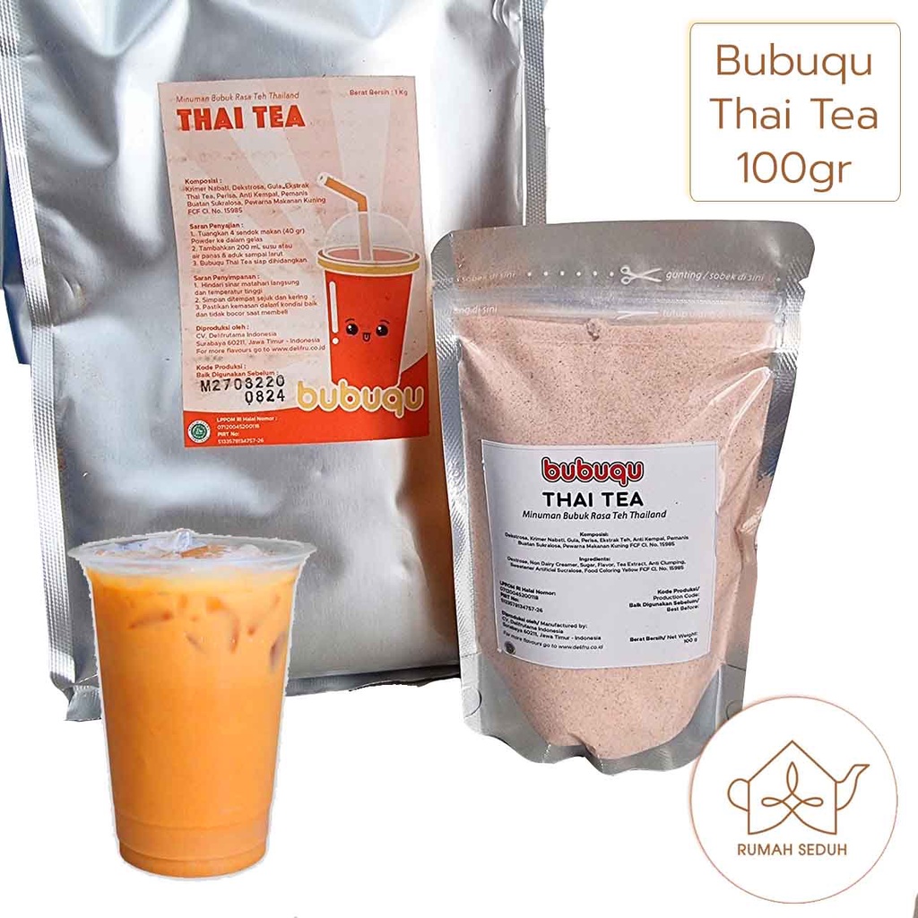 Bubuqu Thai Tea 100gr - Instant Thai Tea Powder Drink | Shopee Malaysia