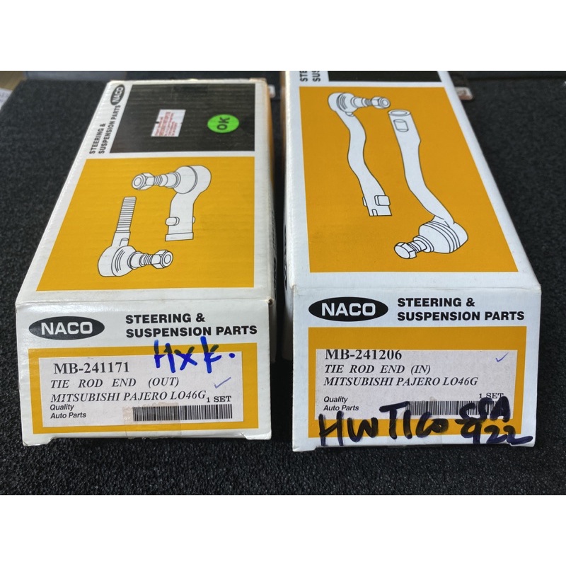 Mitsubishi Pajero L046 L049 Outer / Inner Tie Rod End MB241171 MB241206 ...